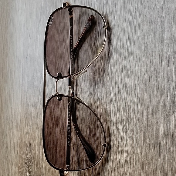 Quay Australia | Accessories | Quay Gold Aviator High Key Rimless ...